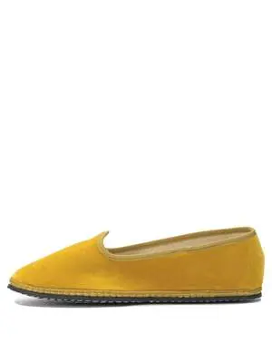 VIBI VENEZIA Velvet Ballerinas - Yellow