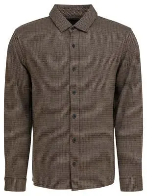 Vince Houndstooth Shirt - Brown