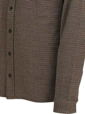 Vince Houndstooth Shirt - Brown