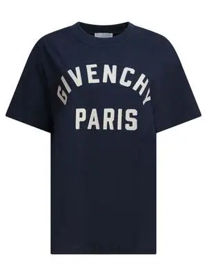 Givenchy T-shirt With Paris Logo - Blue