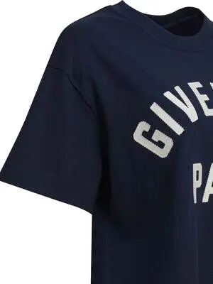 Givenchy T-shirt With Paris Logo - Blue