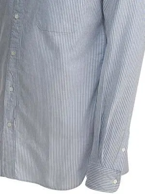 BEAMS Cotton Striped Shirt - Blue