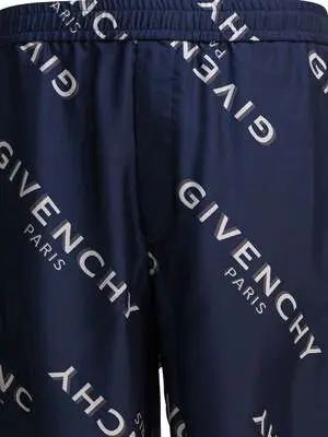 Givenchy Shadow Print Silk Shorts