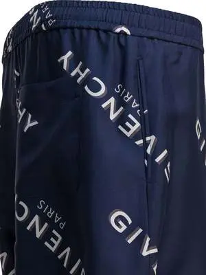 Givenchy Shadow Print Silk Shorts