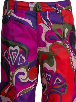 Emilio Pucci Orchidee Print Cargo Pants - Purple