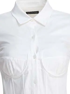 Balenciaga Stretch Poplin Corset Shirt
