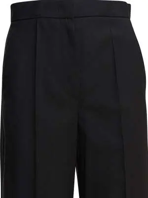 Max Mara Light Wool Straight Trousers - Black