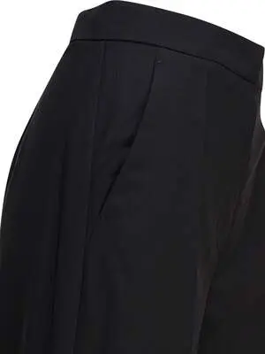 Max Mara Light Wool Straight Trousers - Black