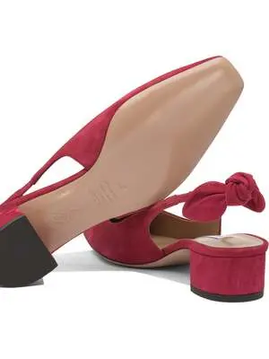 AQUAZZURA Very Bow Tie Sling Heeled Shoes - Red
