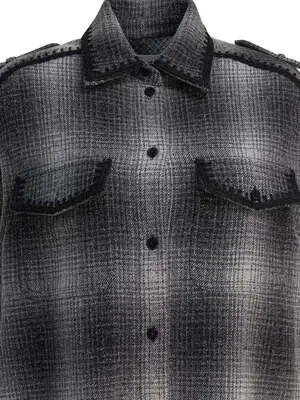 GOLDEN GOOSE Wool-blend Chemisier Shirt Dress - Grey