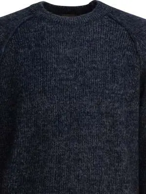 RAKKI Wool Blend Crew Neck Sweater - Blue