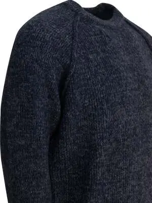 RAKKI Wool Blend Crew Neck Sweater - Blue