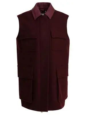 Max Mara Wool And Alpaca Sleeveless Jacket - Red