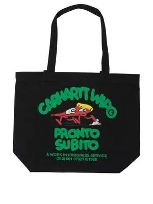 Carhartt Work In Progress Canvas Graphic Tote Bag - Black