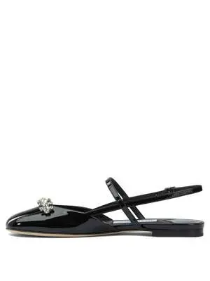 JIMMY CHOO Belinda Slingback Ballet Flats - Black