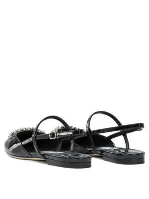 JIMMY CHOO Belinda Slingback Ballet Flats - Black
