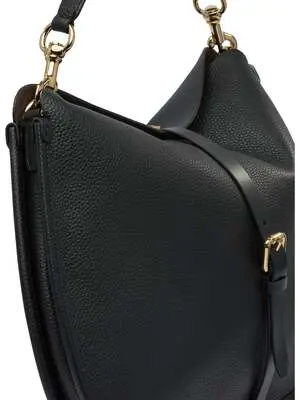 Etro Tumbled Leather Shoulder Bag - Black