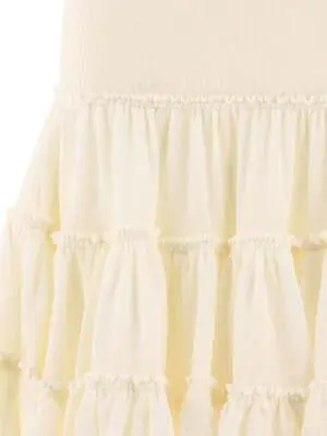 Loewe Ruffled Asymmetric Skirt - White