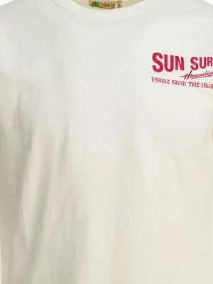 SUN SURF T Shirt With Logo - Beige