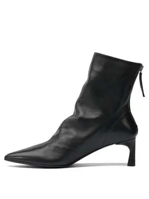 HALMANERA Leather Ankle Boots - Black
