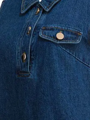 SELF-PORTRAIT Denim Mini Dress