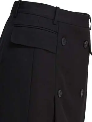 Balenciaga Viscose And Wool Twill Miniskirt - Black