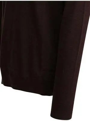 NN.07 Sergio' Merino Wool Polo Sweater - Brown