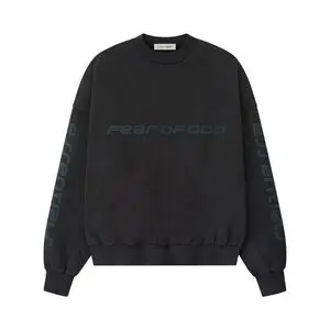 Fear Of God Los Angeles Heavy Fleece Cropped Sweatshirt - Black