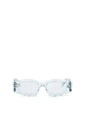 Alaïa Oval Geometric Sunglasses - Light Blue