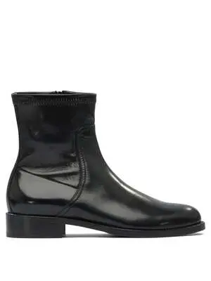 MARETTO Leather Ankle Boots - Black
