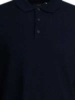 Vince Merino Wool Polo Shirt - Blue