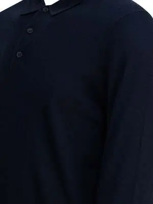Vince Merino Wool Polo Shirt - Blue