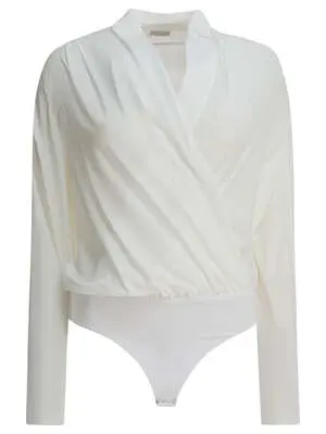 Brunello Cucinelli Silk Crepe De Chine Bodysuit