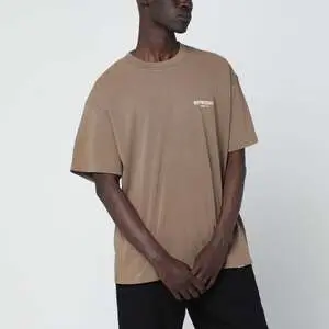 REPRESENT Light Brown Cotton T Shirt With Logo