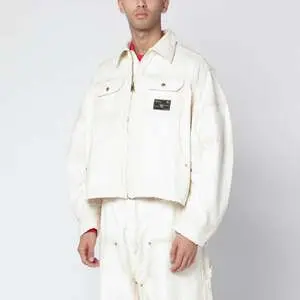 WILLY CHAVARRIA Stockton Washed Effect Zip Jacket - White