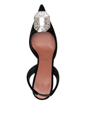 Amina Muaddi Camelia Velvet Slingback Pumps