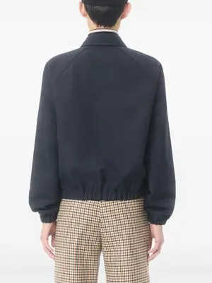 Valentino Garavani V Gold Wool Blend Blouson Jacket