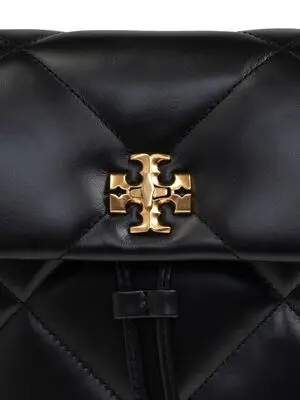 Tory Burch Kira Diamond Small Leather Backpack - Black