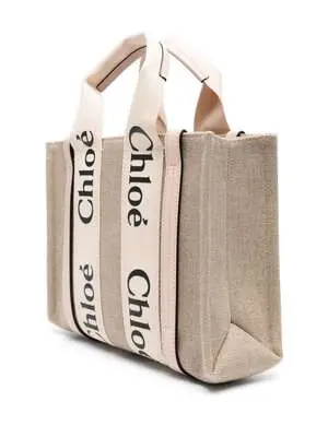 Chloé Small Canvas Tote - Powder