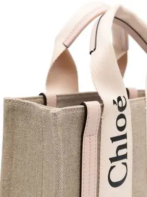 Chloé Small Canvas Tote - Powder