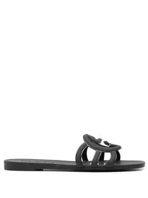 Gucci Gg Interlocking Slides - Black