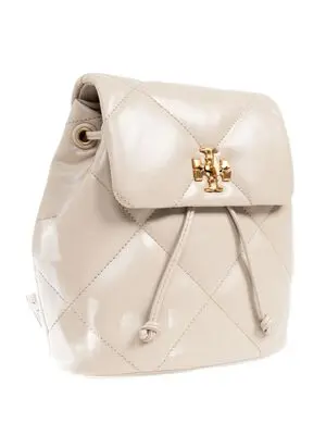 Tory Burch Kira Diamond Small Leather Backpack - White