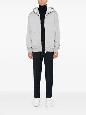 Brunello Cucinelli Cotton-blend Zip-up Hoodie - Grey