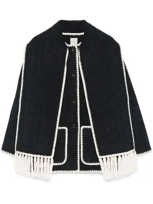 TOTEME Wool Scarfed Jacket - Grey