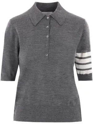 Thom Browne Wool Polo Shirt - Grey