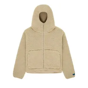 SP5DER Teddy Fleece Zip-up Jacket - Tan