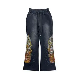 WHO DECIDES WAR Flame Glass Hardware Sweatpant - Grey