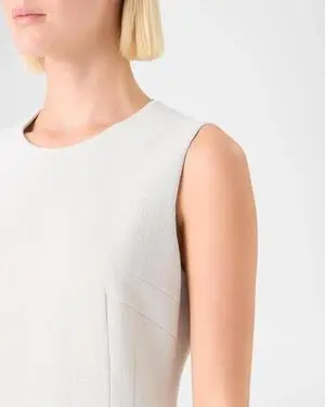 Akris Wool Crepe Sheath Dress - Greige