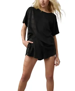 Lunya Silk Tee Short Set - Immersed Black
