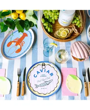 JOLLITY & CO Le Dinner Caviar Can Paper Dinner Plates, Set Of 8